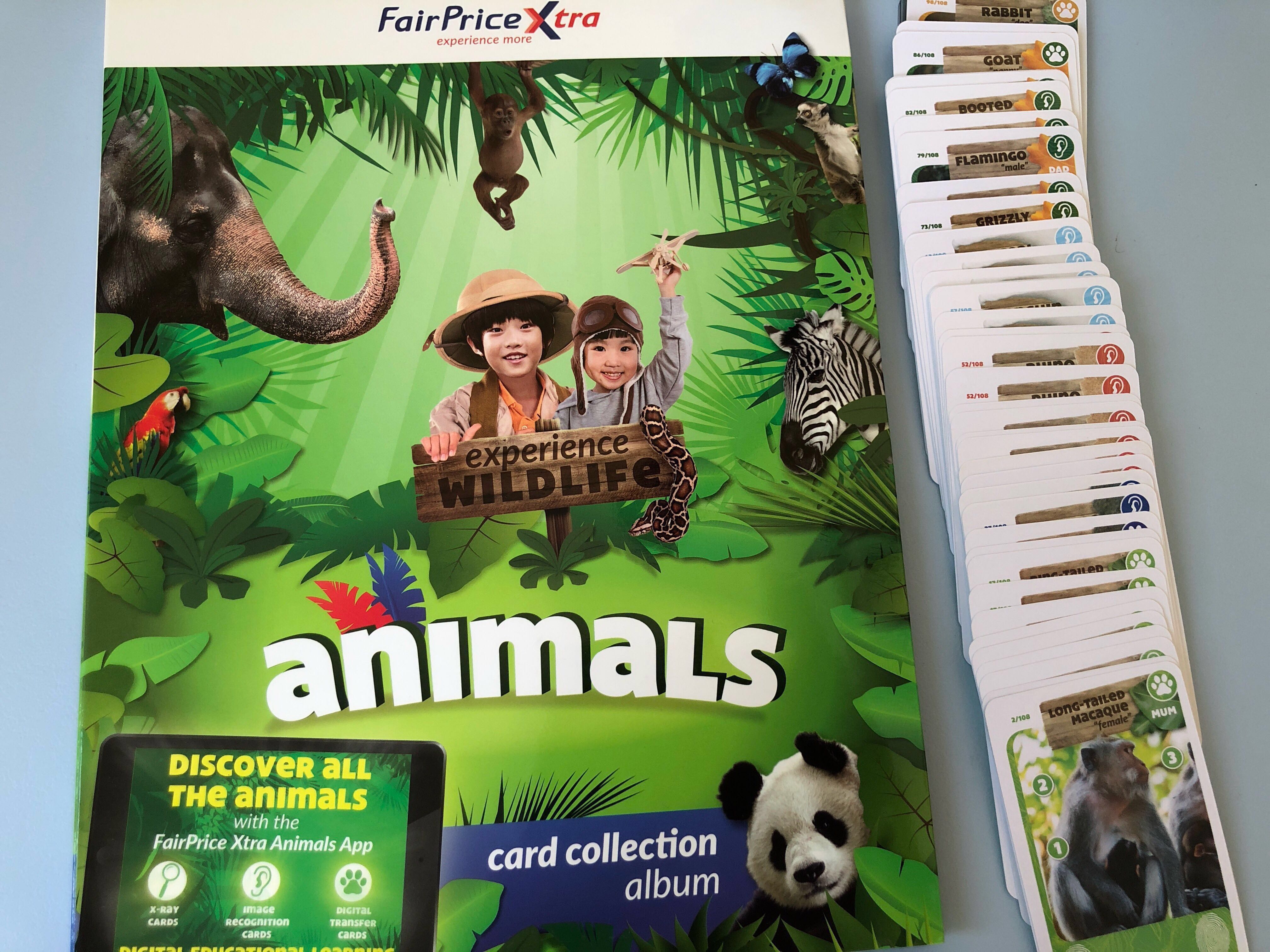 NTUC FairPrice Xtra Animal Cards Hobbies Toys Toys Games On Carousell