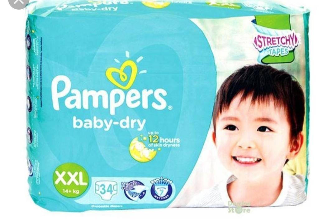 Pampers Diapers XXL tape, Babies & Kids, Bathing & Changing, Diapers ...