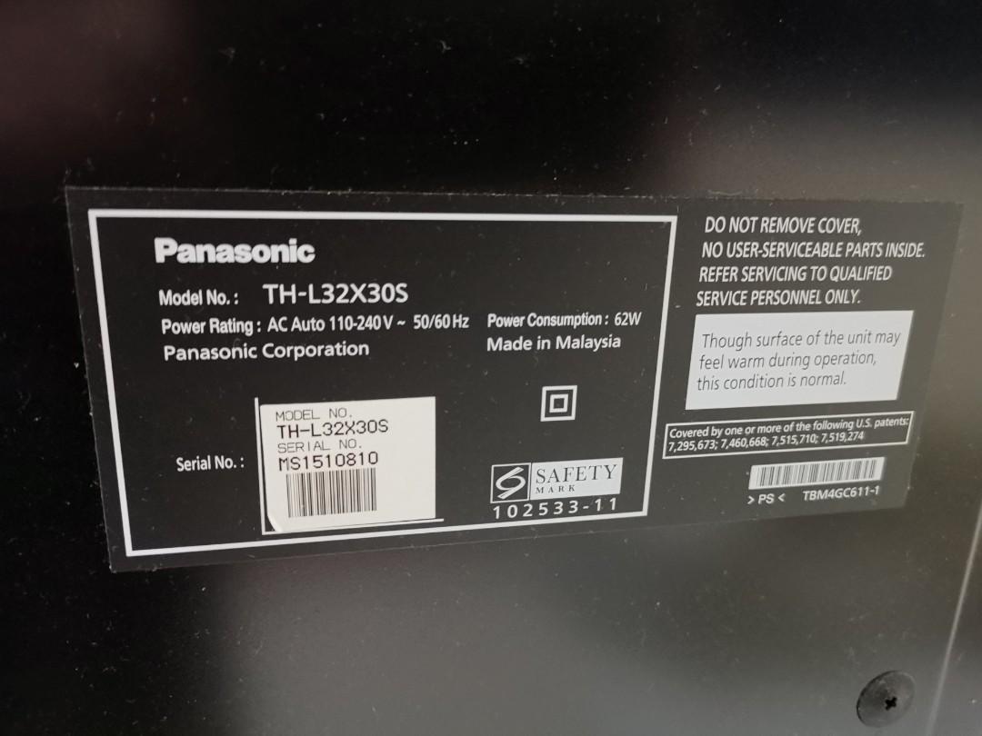 Panasonic 32" LCD TV TH-L32X30S, TV & Home Appliances, TV ...