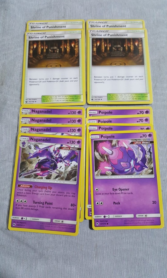 Pokemon card: Shrine of punishment and naganedel, Hobbies & Toys, Toys ...