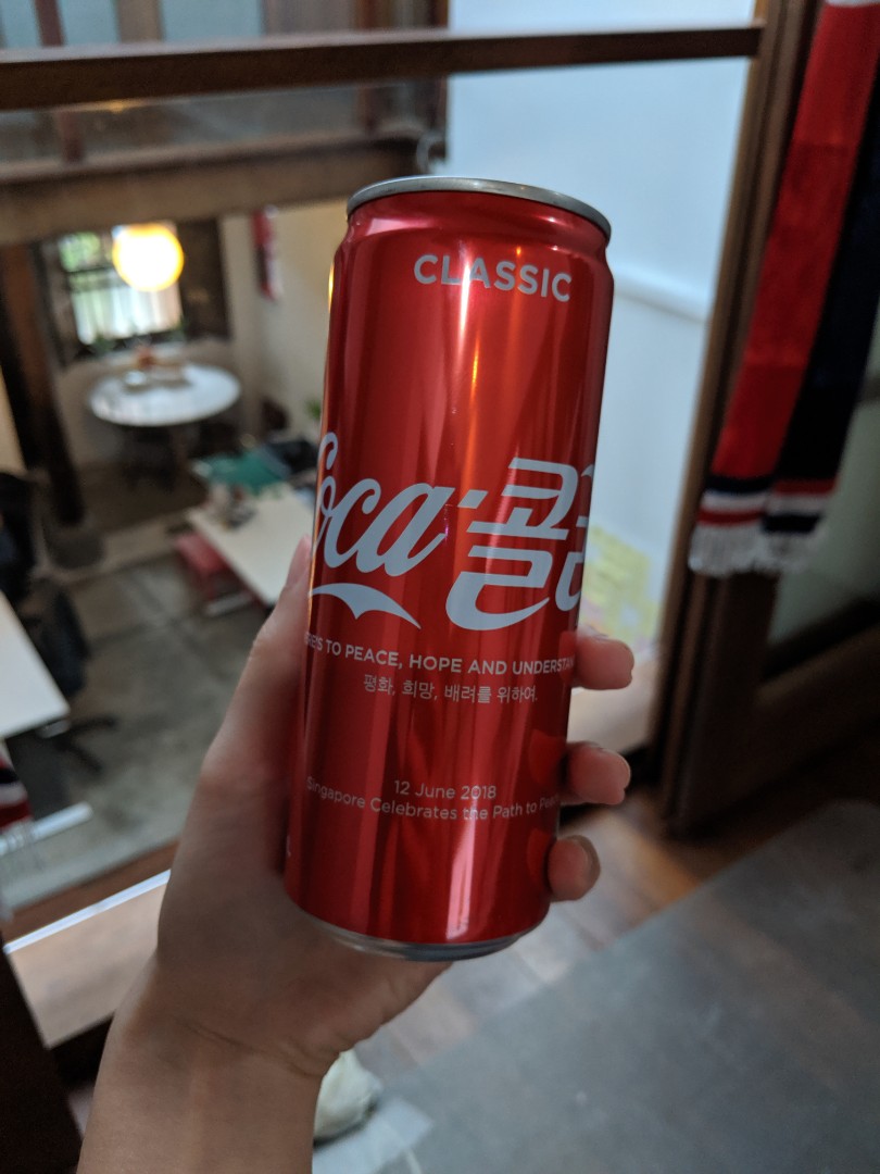 Coca Cola Singapore Korea Kim Trump Limited Edition can, Hobbies & Toys ...
