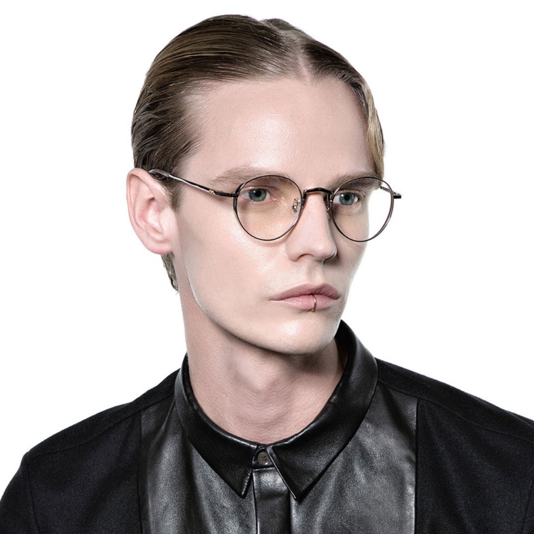 Gentle Monster LIBERTY 02 Silver-Toned Rim Rounded Eyeglasses, Men's ...