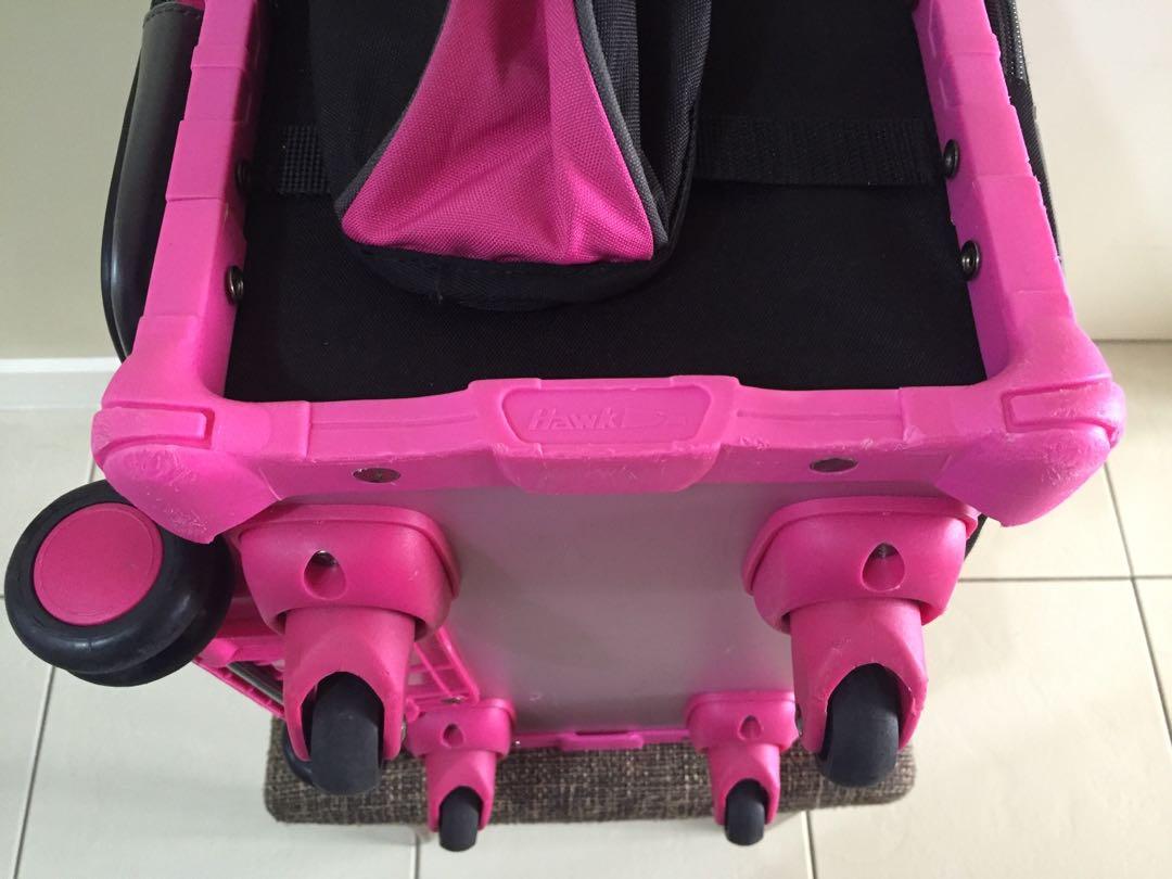 HAWK 6-wheel Trolley School Bag, Babies & Kids, Going Out, Strollers on ...