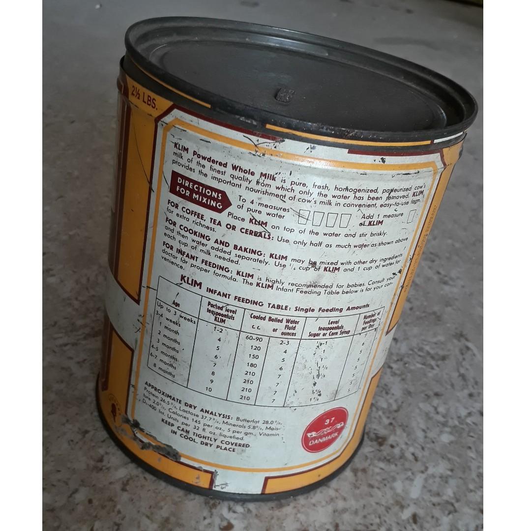 KLIM , Milk powder , Made in DENMARK Sold in SINGAPORE . Vintage ...