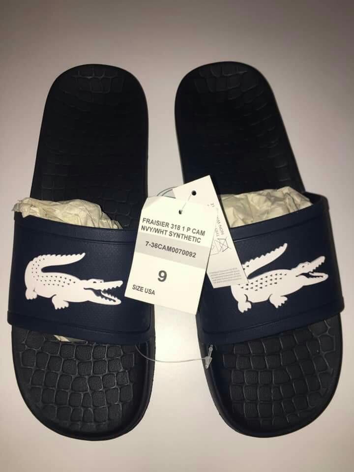 Lacoste slide, Men's Fashion, Footwear, Slippers & Slides on Carousell
