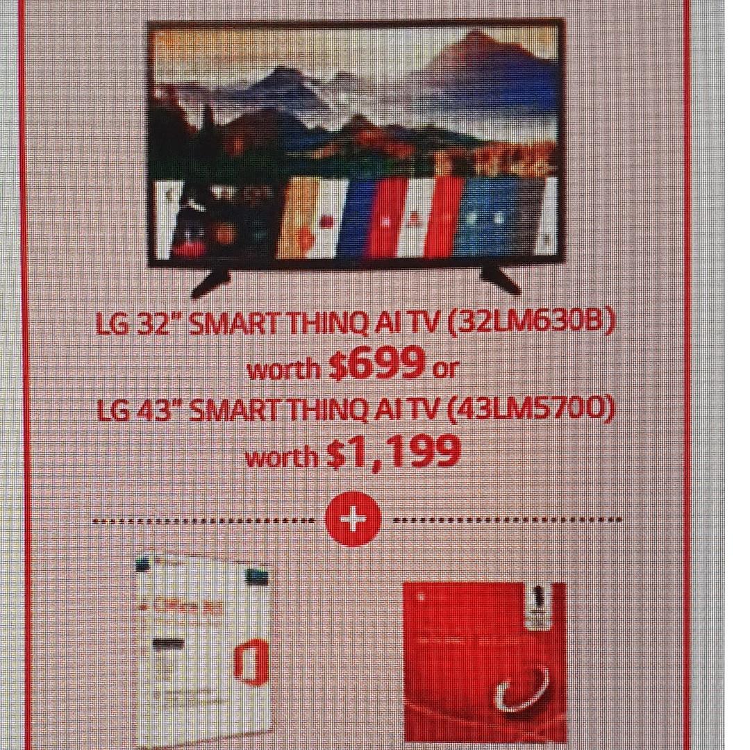 LG 43 inches Smart ThinQ AI TV (43LM5700), TV & Home Appliances, TV ...