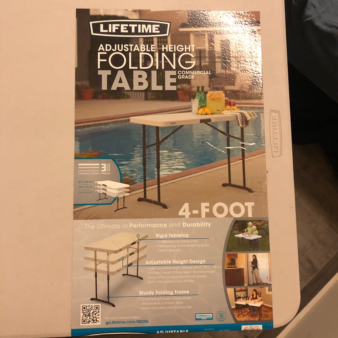 Lifetime Folding Table, Babies & Kids, Baby Nursery & Kids Furniture ...
