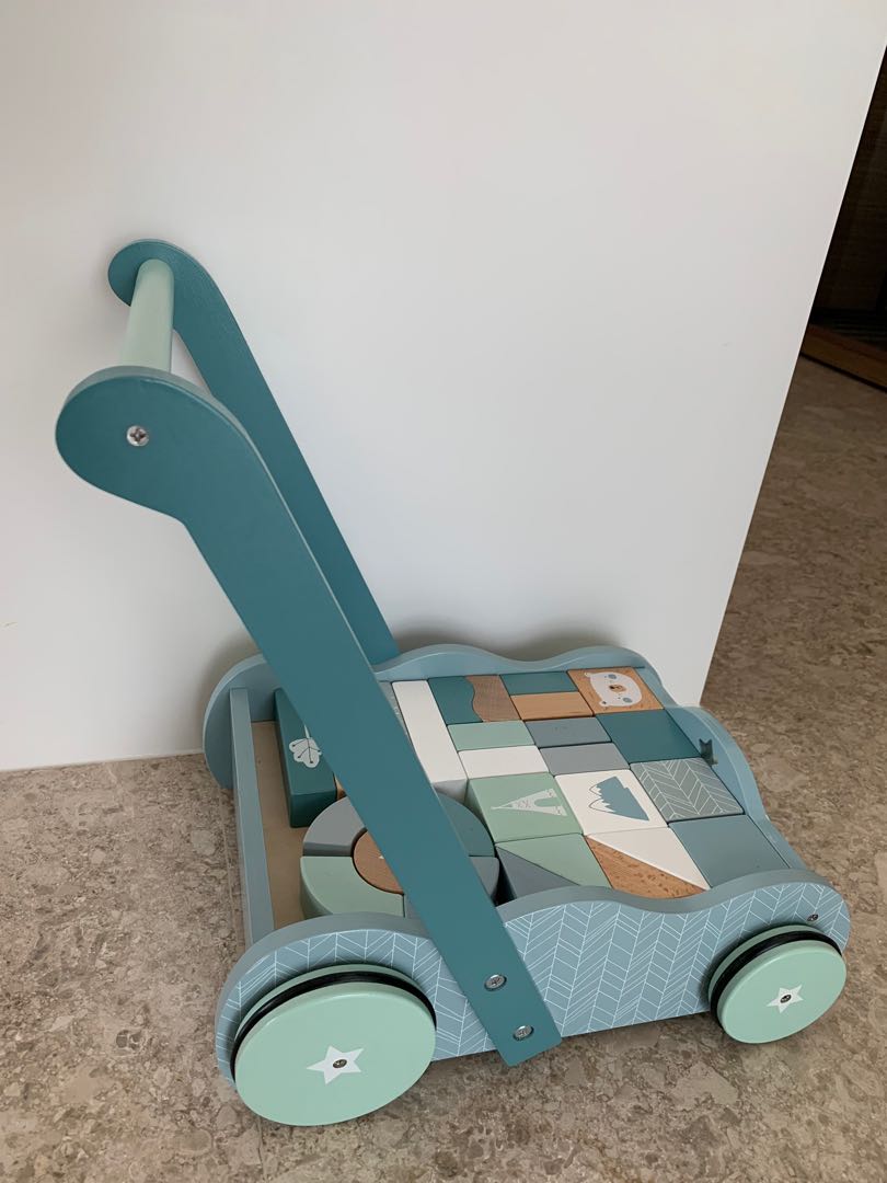 LITTLE DUTCH - Wooden Walker with BLOCKS TO PLAY, Babies & Kids, Infant ...