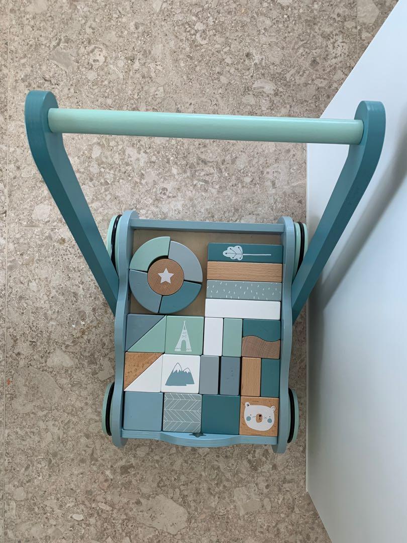 LITTLE DUTCH - Wooden Walker with BLOCKS TO PLAY, Babies & Kids, Infant ...