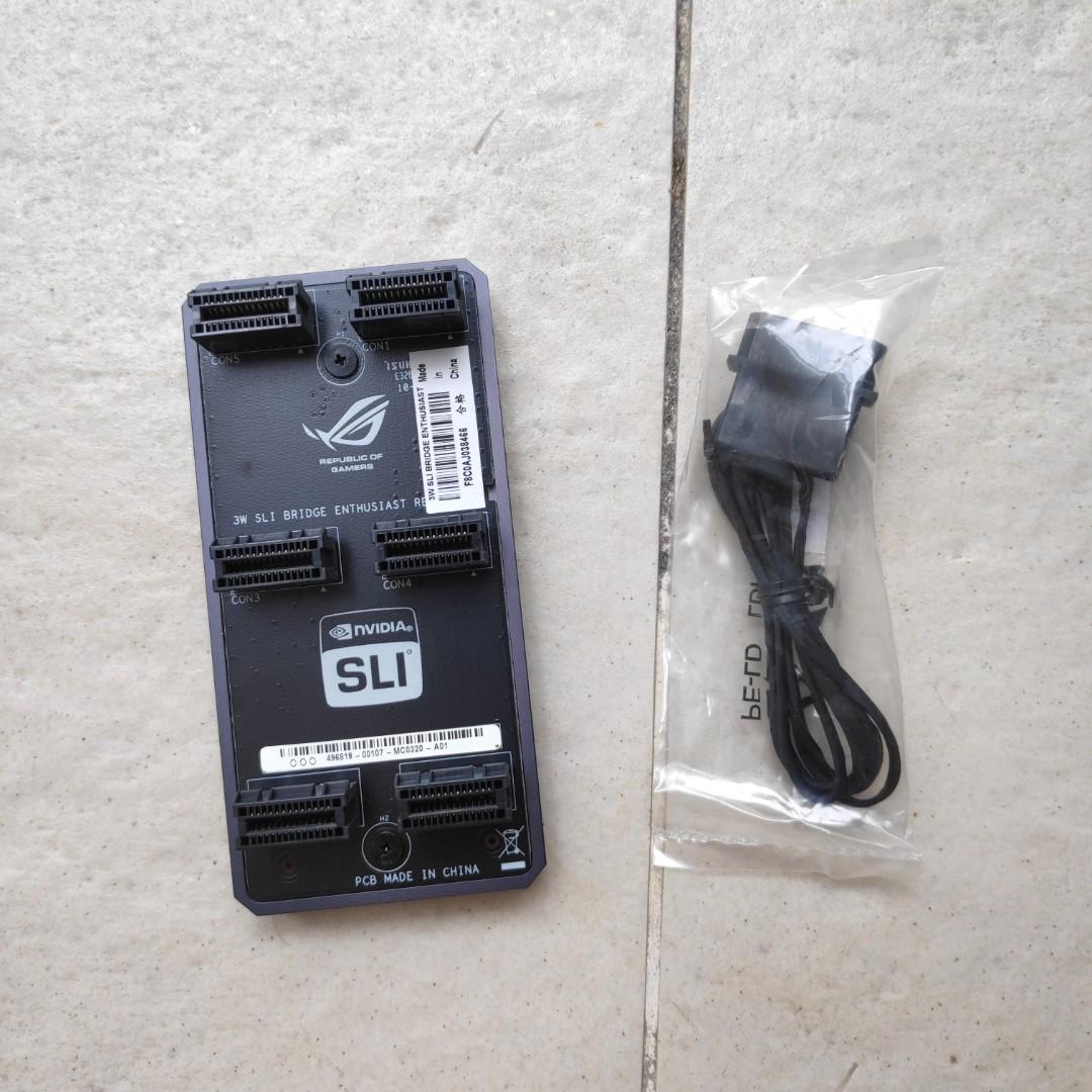 ROG Enthusiast 3-Way SLI Bridge, Computers & Tech, Parts & Accessories ...