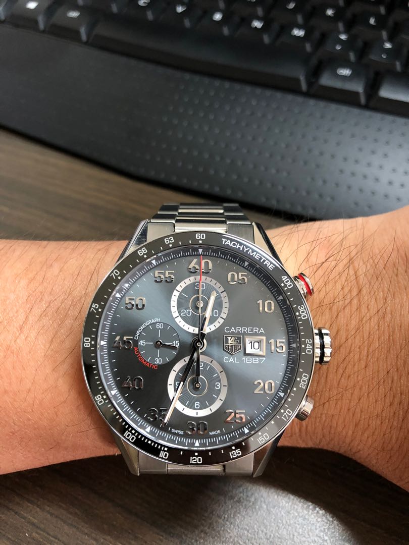 TAG HEUER CARRERA CAL.1887, Fesyen Pria, Jam Tangan di Carousell