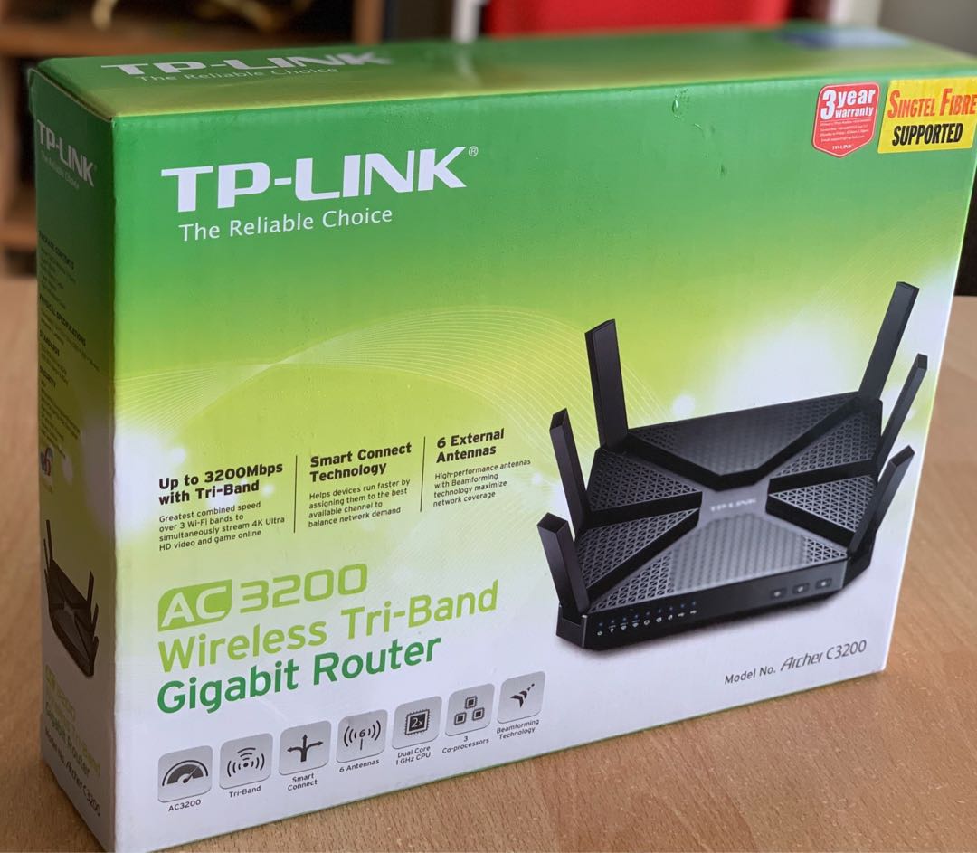 TP Link AC 3200 Wireless Tri-Band Gigabit Router, Computers & Tech ...