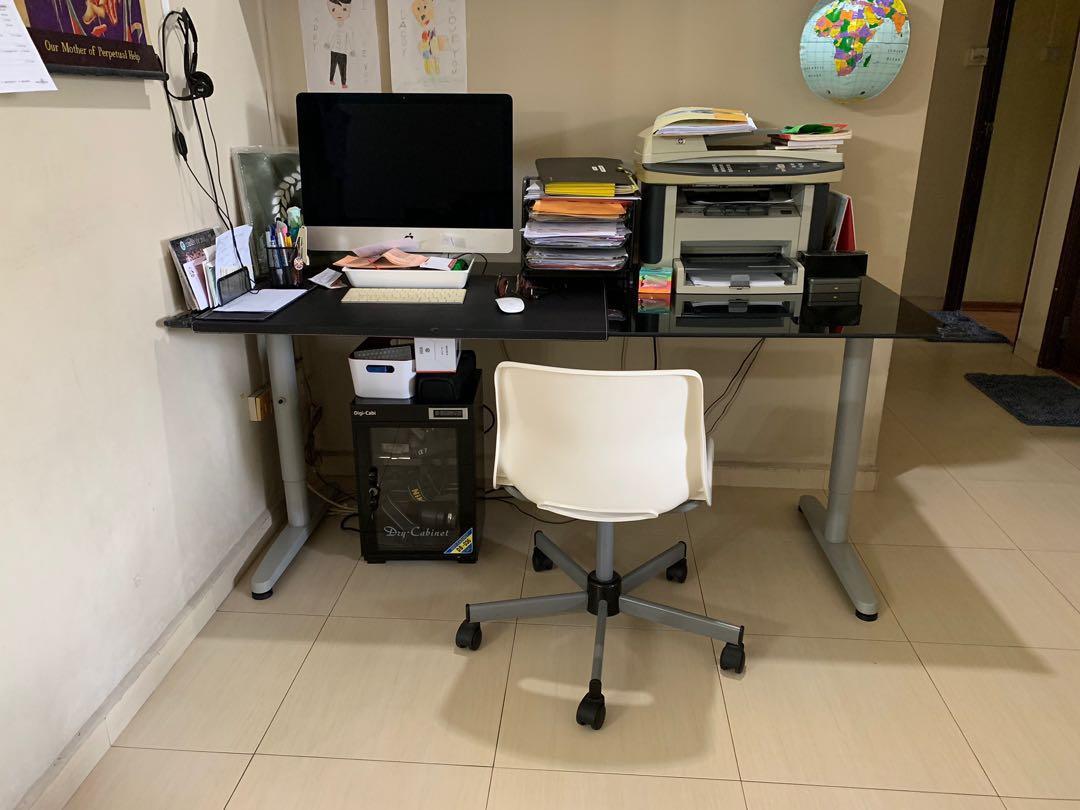 Used Home office Table with Chair, Furniture & Home Living, Furniture ...