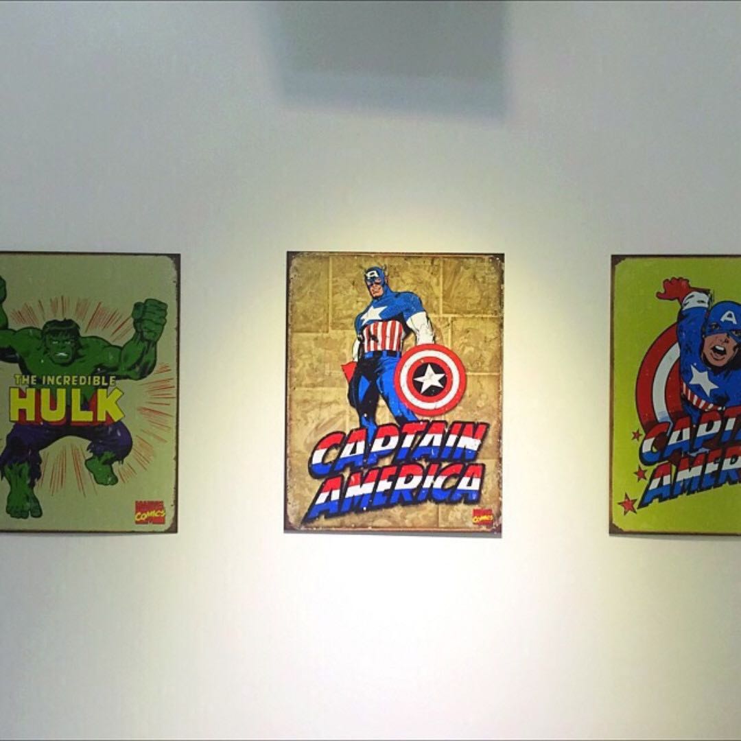 DC Marvel Avengers Endgame Comic Metal Tin Plates Decoration, Furniture ...
