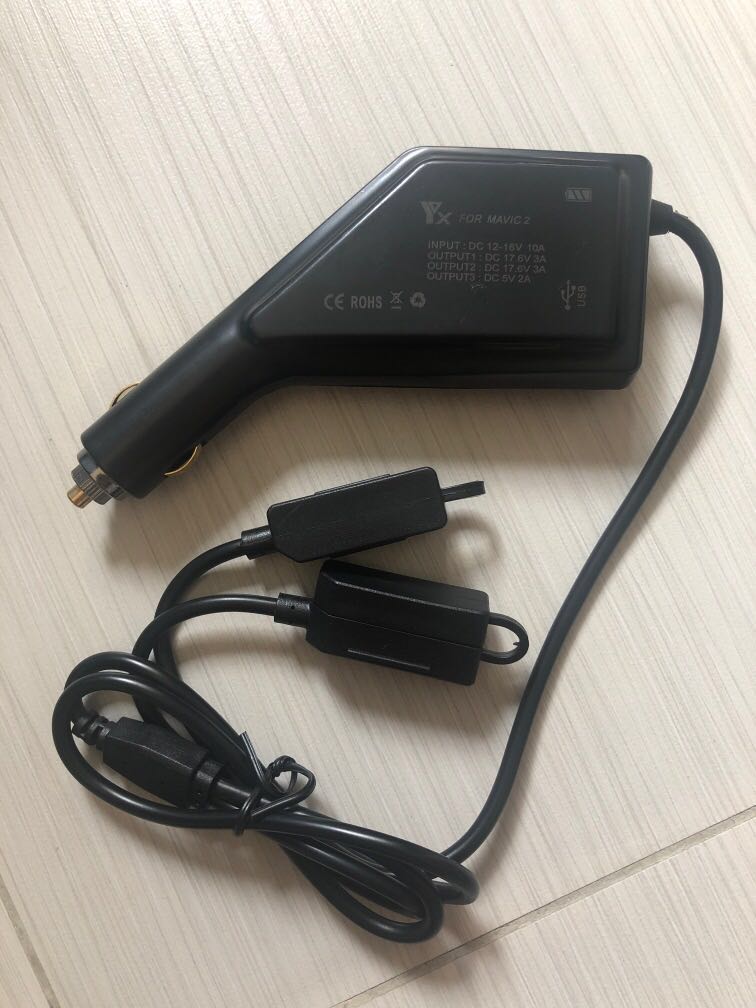 DJI Mavic 2 car charger, Photography, Drones on Carousell