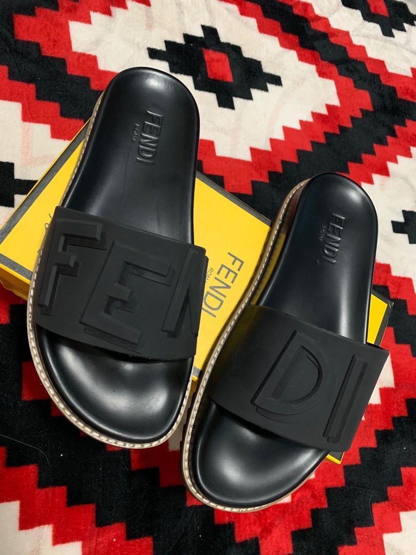 Fendi slides, Men's Fashion, Footwear, Flipflops and Slides on Carousell