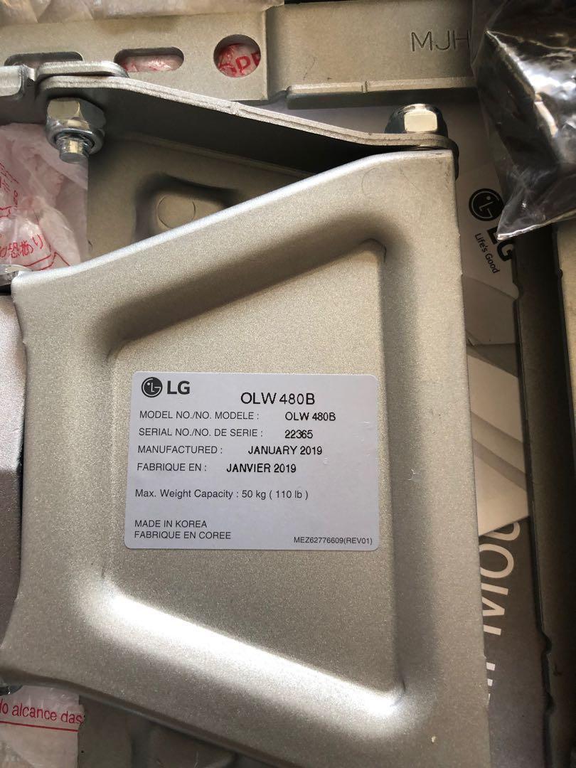 LG TV wall bracket OLW480B, TV & Home Appliances, TV & Entertainment ...