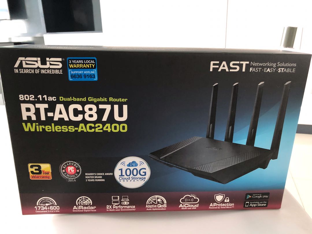 Like new - Asus RT-AC87U Router, Computers & Tech, Parts & Accessories ...