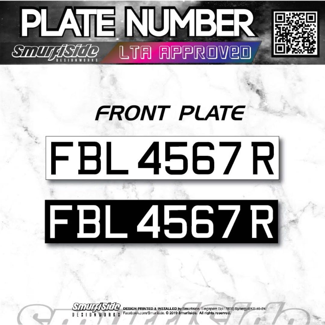 LTA APPROVED MOTORCYCLE FRONT NUMBER PLATE, Motorcycles, Motorcycle ...