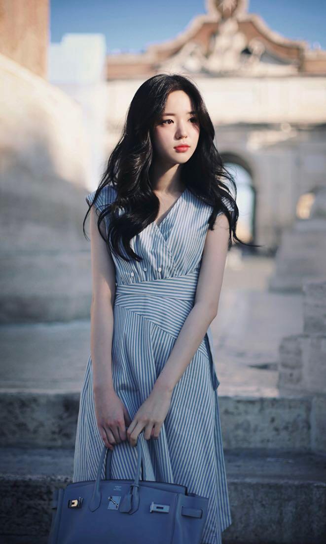 Milkcocoa & Lize (Amelie Dress Line) London Stripe Dress, Women's Fashion, Dresses & Sets ...