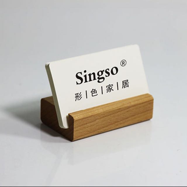 [Name Engraving Customization] Desktop Business Name Card Holder Stand ...
