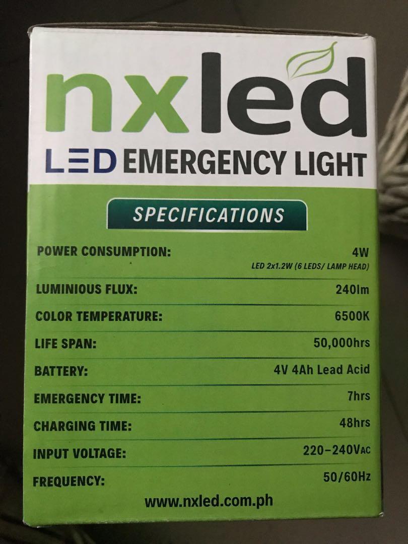 Nxled Emergency Light, Furniture & Home Living, Lighting & Fans ...