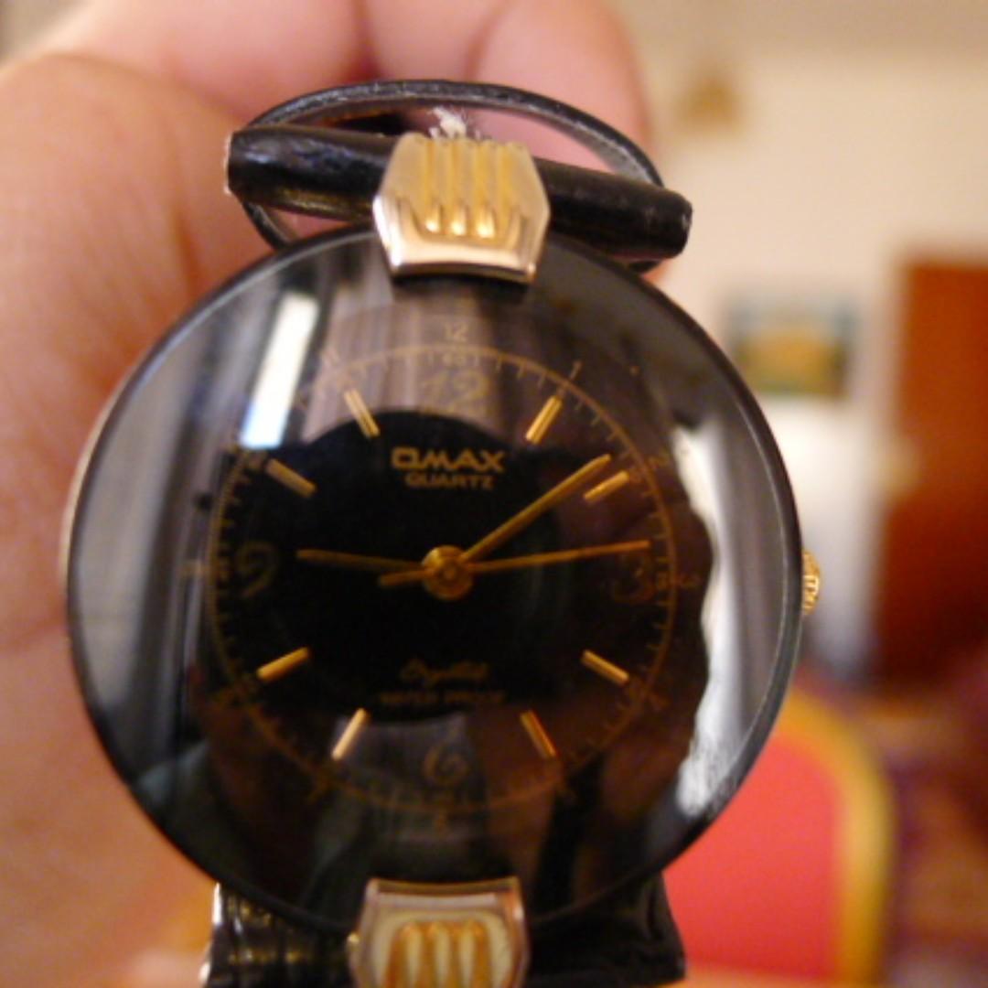 Omax Quartz Black Dial Watch, Luxury, Watches on Carousell