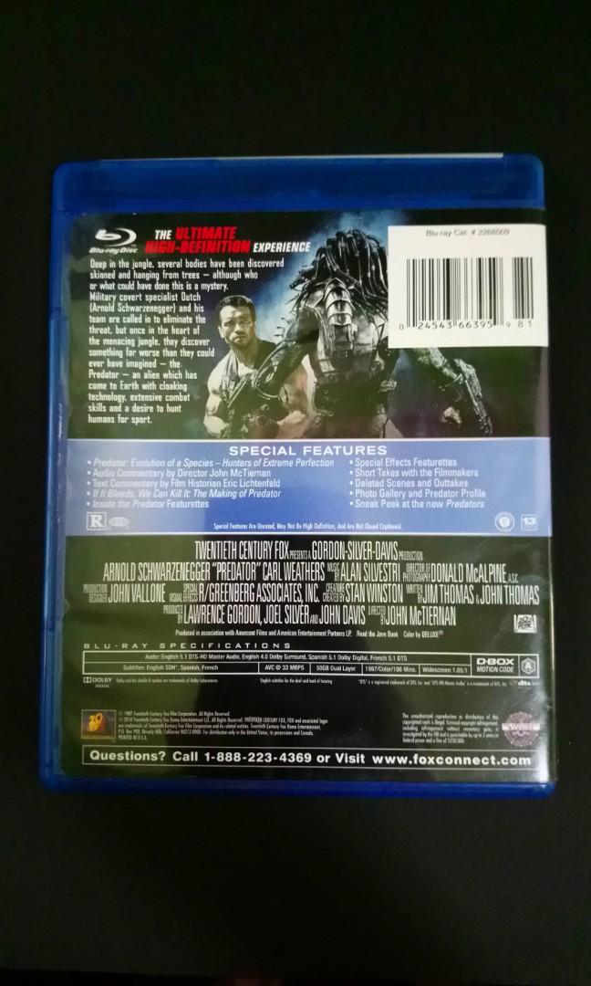 Predator Blu Ray Ultimate Hunter Edition, Hobbies & Toys, Music & Media, CDs & DVDs on Carousell