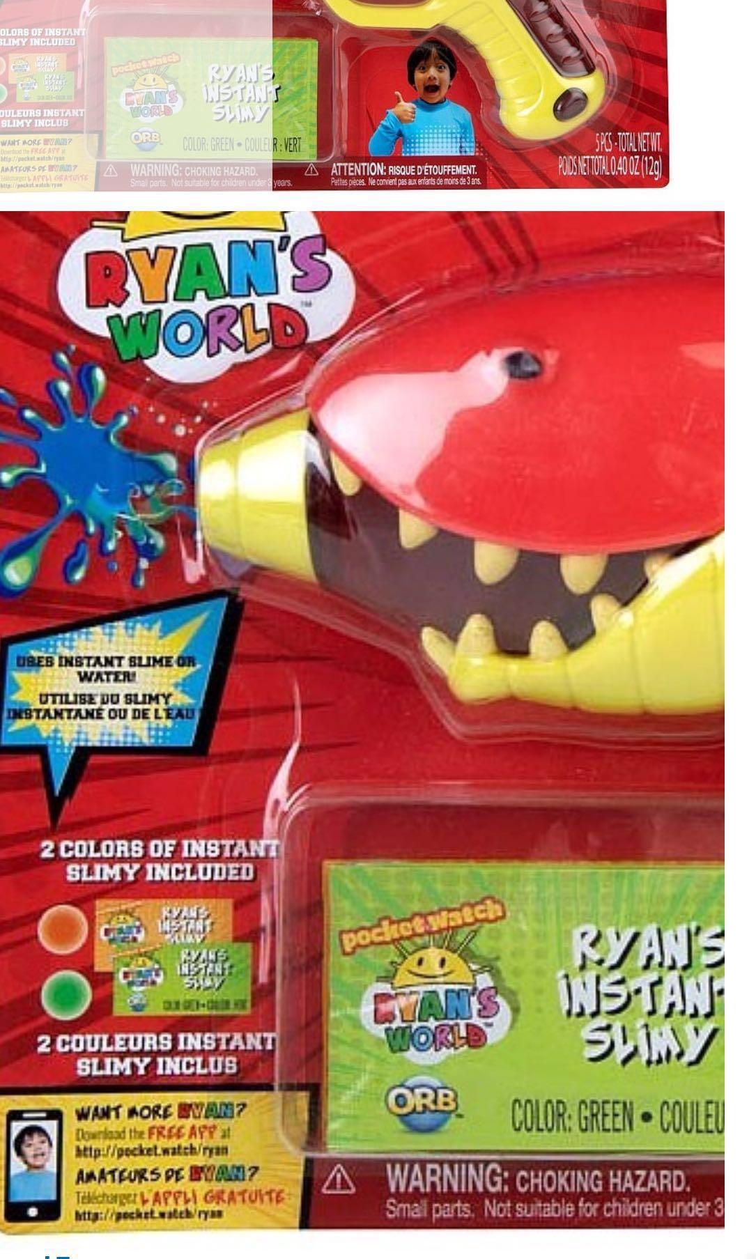 Ryan's World Ryan's Instant Slimy Blaster 3-Inch Blaster, Hobbies ...