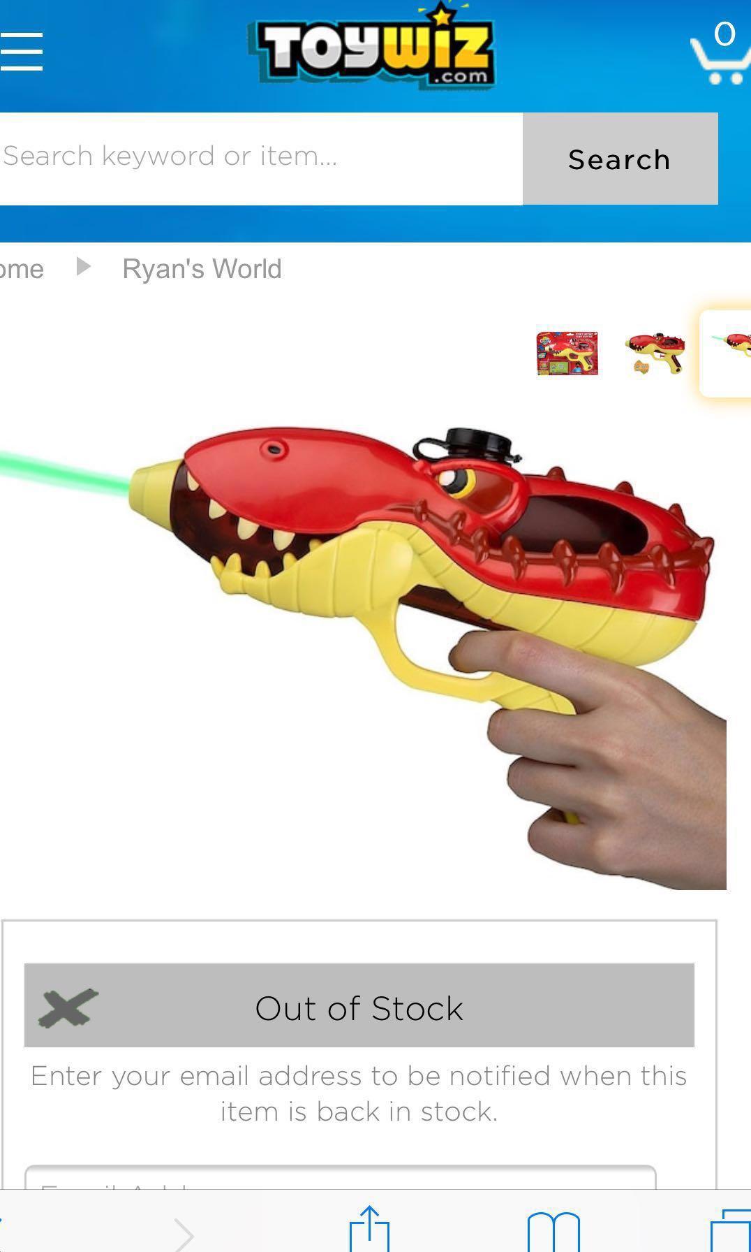 Ryan's World Ryan's Instant Slimy Blaster 3-Inch Blaster, Hobbies ...