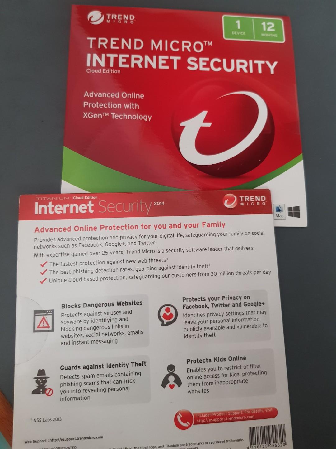 Trend Micro antivirus + Internet Security, Furniture & Home Living ...