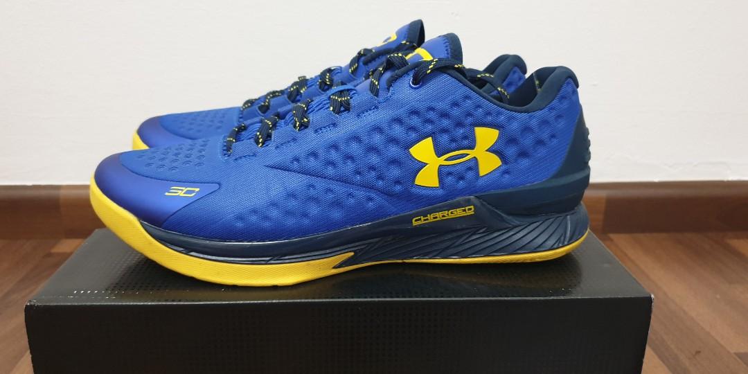 Under Armour Curry 1 Low "Blue/Yellow", Men's Fashion, Footwear ...
