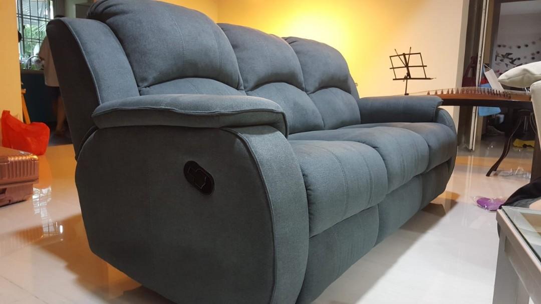 3-seater sofa with inclined leg rest, Furniture & Home Living ...