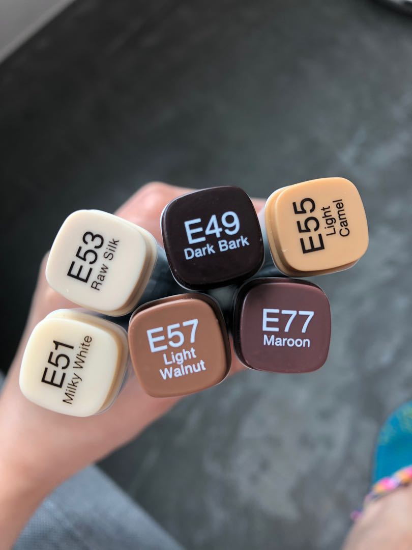 Copic marker: brown colour for wood, Hobbies & Toys, Stationery & Craft ...