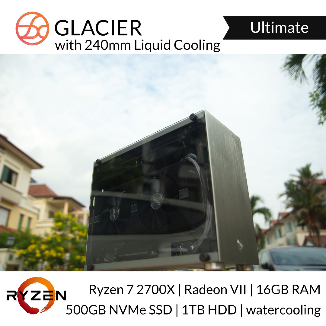 Glacier Small Form Factor (SFF) ULTIMATE Liquid Cooled/Cooling Desktop ...