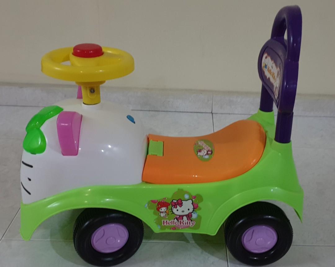 Hello Kitty Push Car Ride with Music, Babies & Kids, Infant Playtime on ...