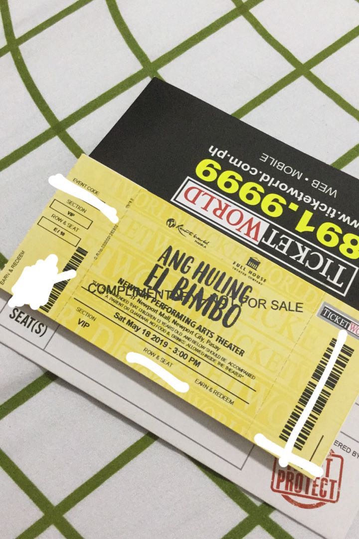 Huling El Bimbo VIP Tickets, Tickets & Vouchers, Event Tickets on Carousell