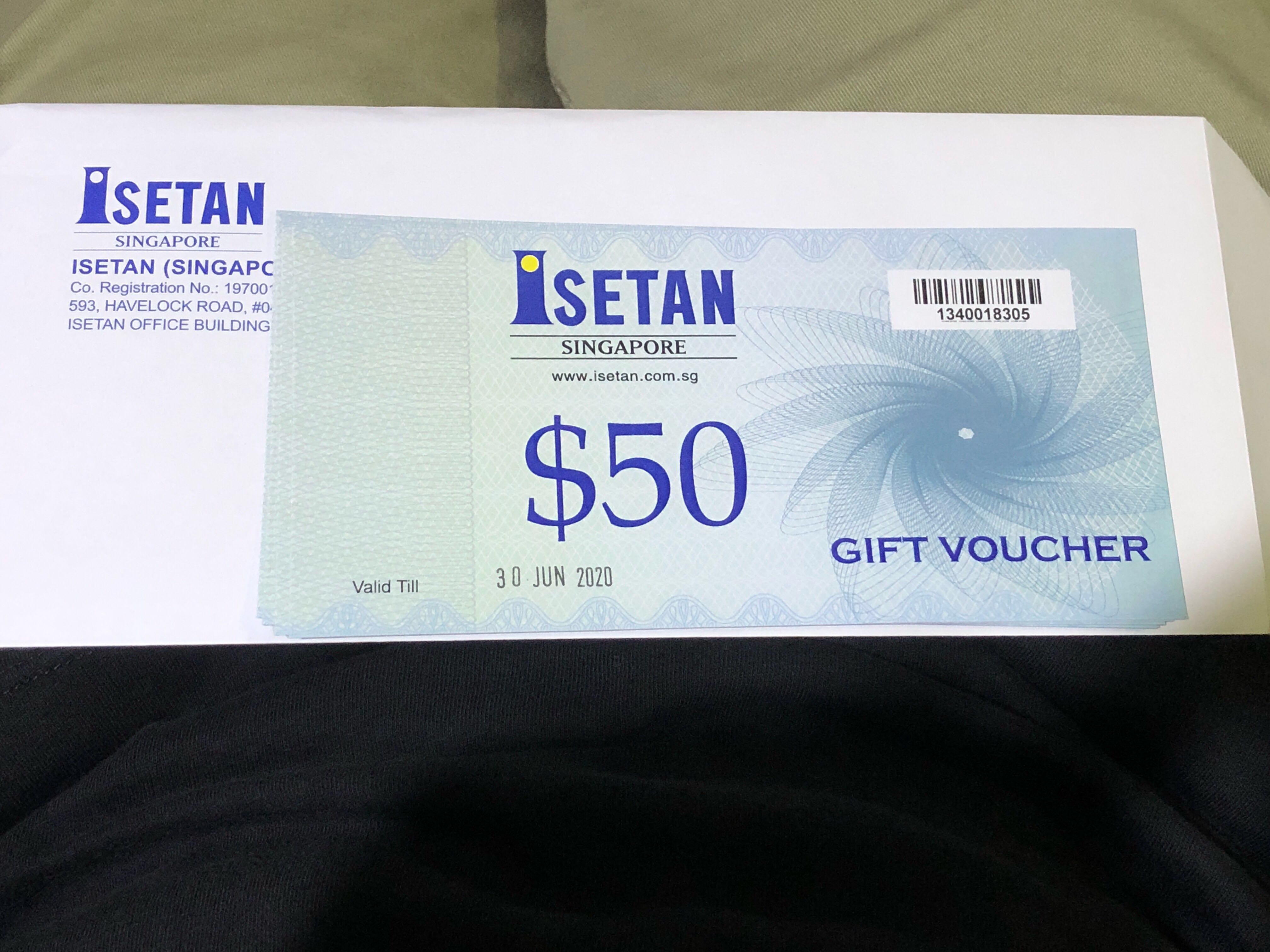 Isetan Gift Vouchers $250, Tickets & Vouchers, Vouchers on Carousell