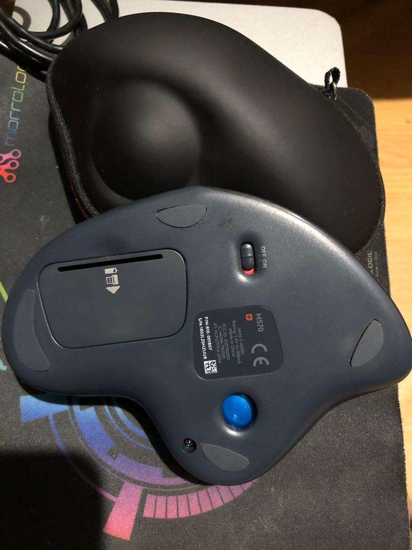 Logitech M570 wireless trackball mouse, Computers & Tech, Parts ...