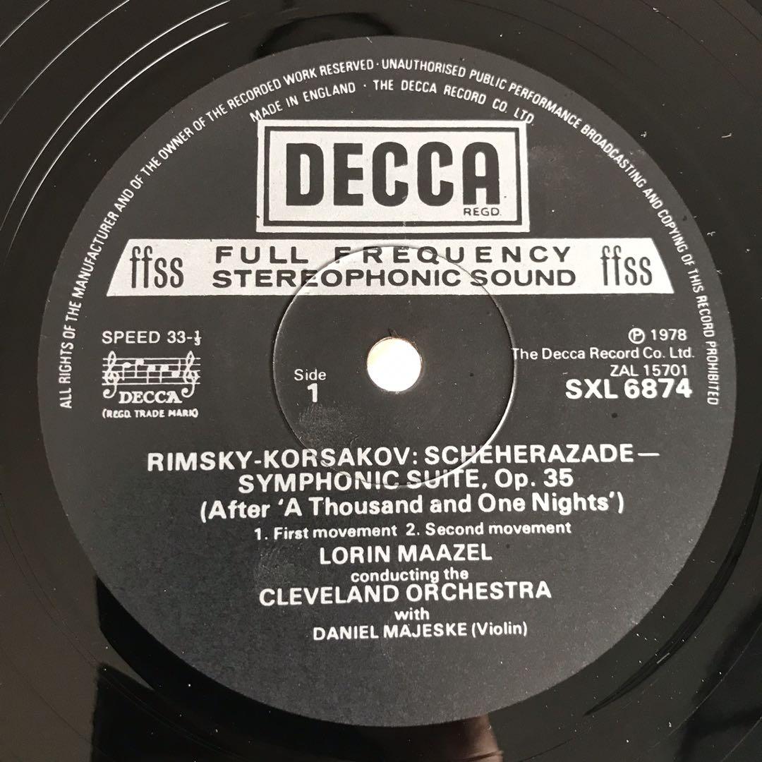 Maazel conducts Rimsky-Korsakov Scheherazade DECCA SXL 6874 on Carousell