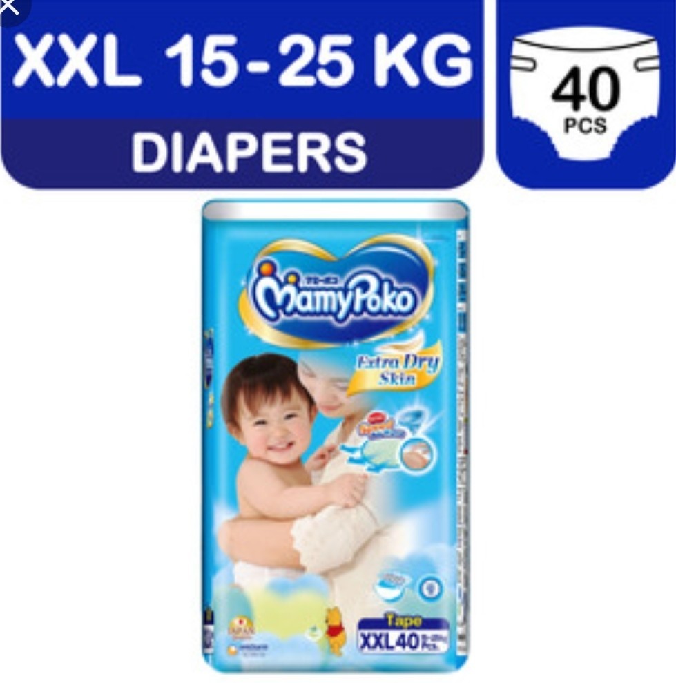 Mammy Poko diaper XXL (40 pcs ), Babies & Kids, Bathing & Changing ...