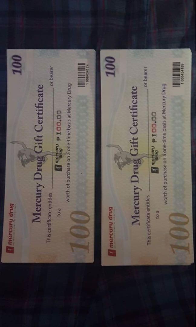 MERCURY DRUGSTORE VOUCHERS, Tickets & Vouchers, Vouchers on Carousell
