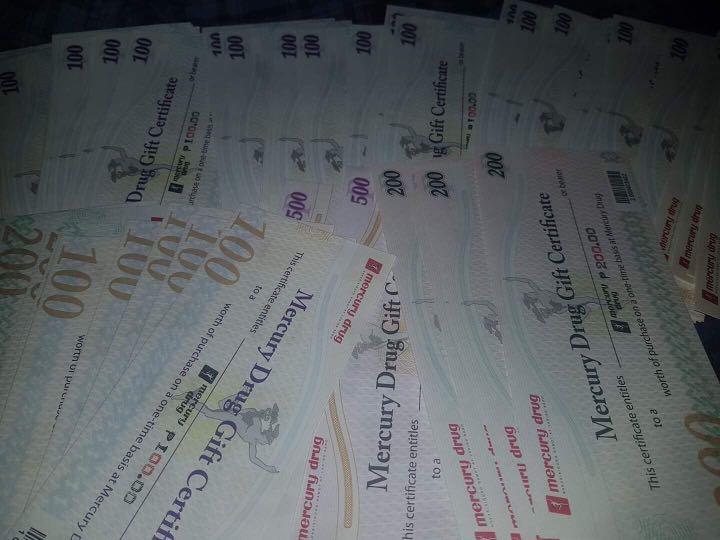 MERCURY DRUGSTORE VOUCHERS, Tickets & Vouchers, Vouchers on Carousell
