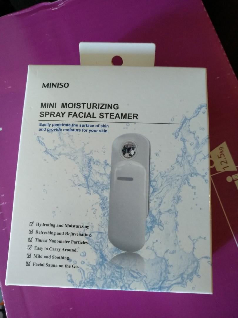 Miniso Mini Moisturising Facial Spray Steamer Compact BN, Beauty ...