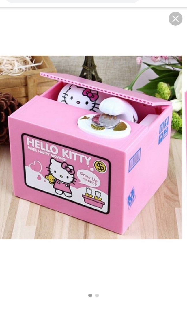 Mischief Saving Box piggybank - hello kitty, Hobbies & Toys, Toys ...