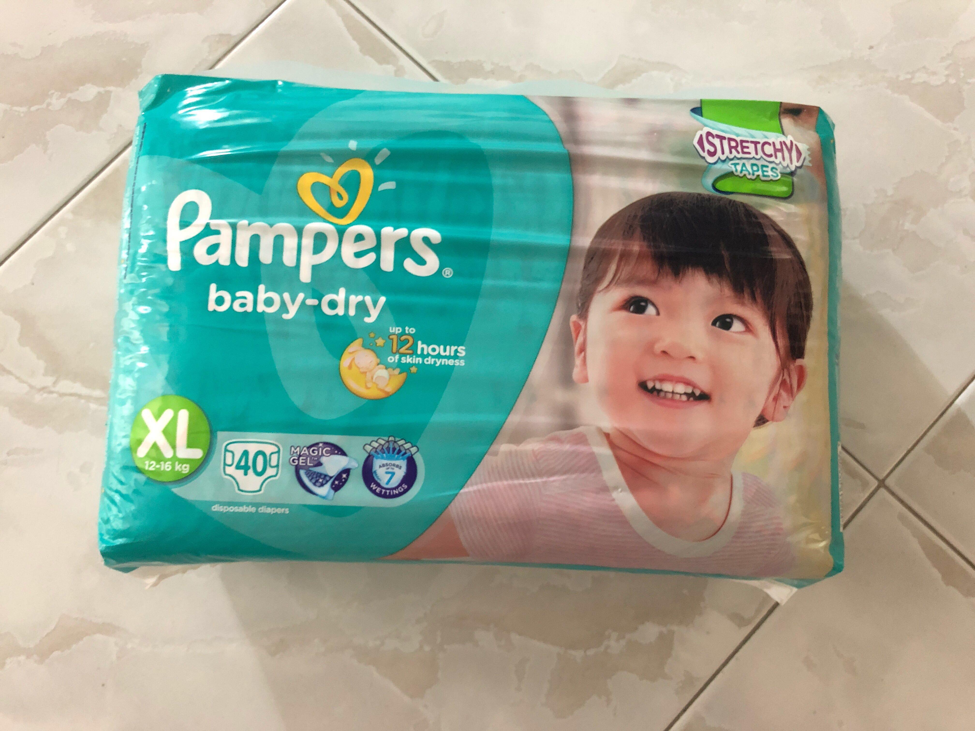 Pampers Baby Dry Tapes XL, Babies & Kids, Bathing & Changing, Diapers ...