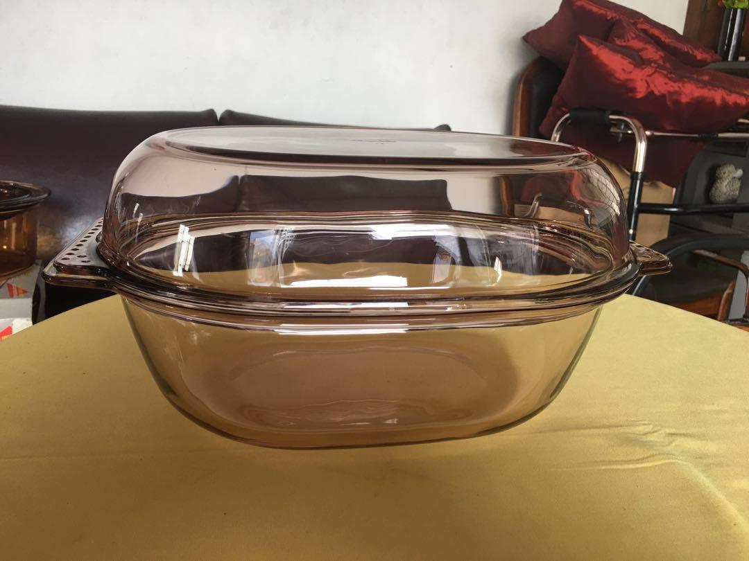 REPRICED : PYREX DECO CHICKEN ROASTER CASSEROLE 2.1 LITERS, Furniture ...