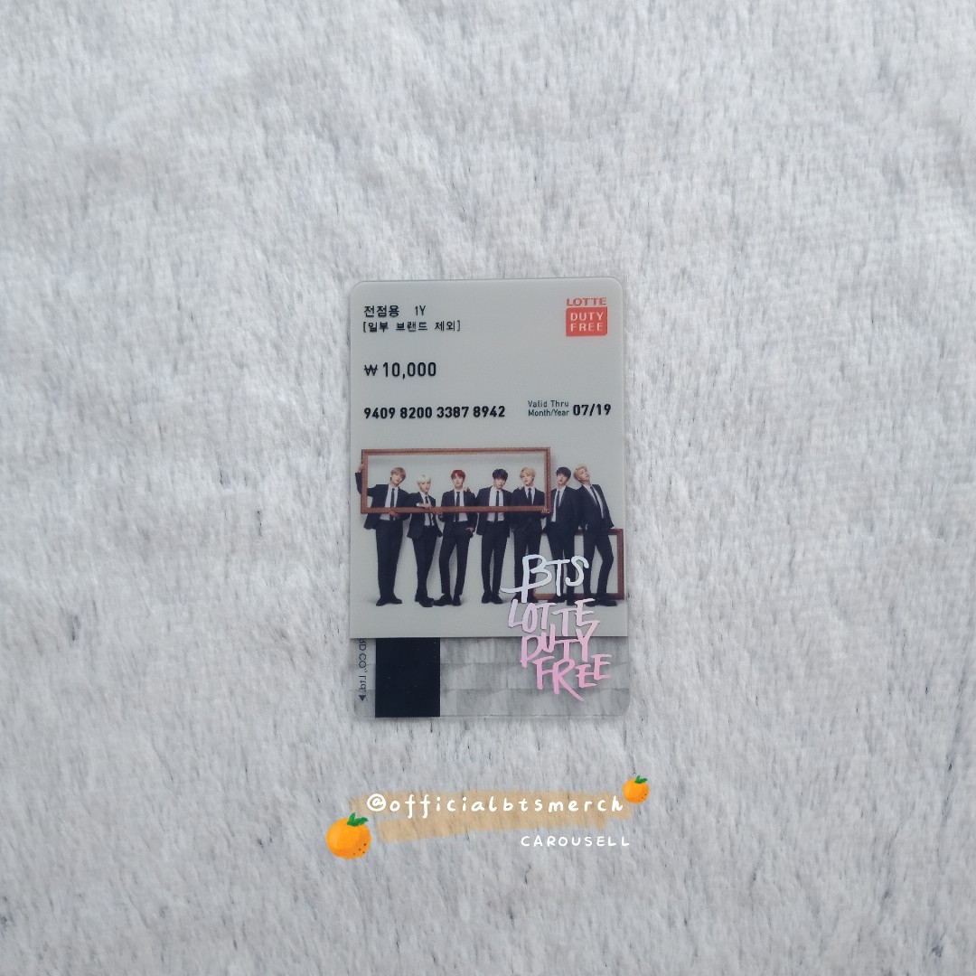 [RARE] LOTTE DUTY FREE X BTS GIFT CARD - GROUP, Hobbies & Toys ...