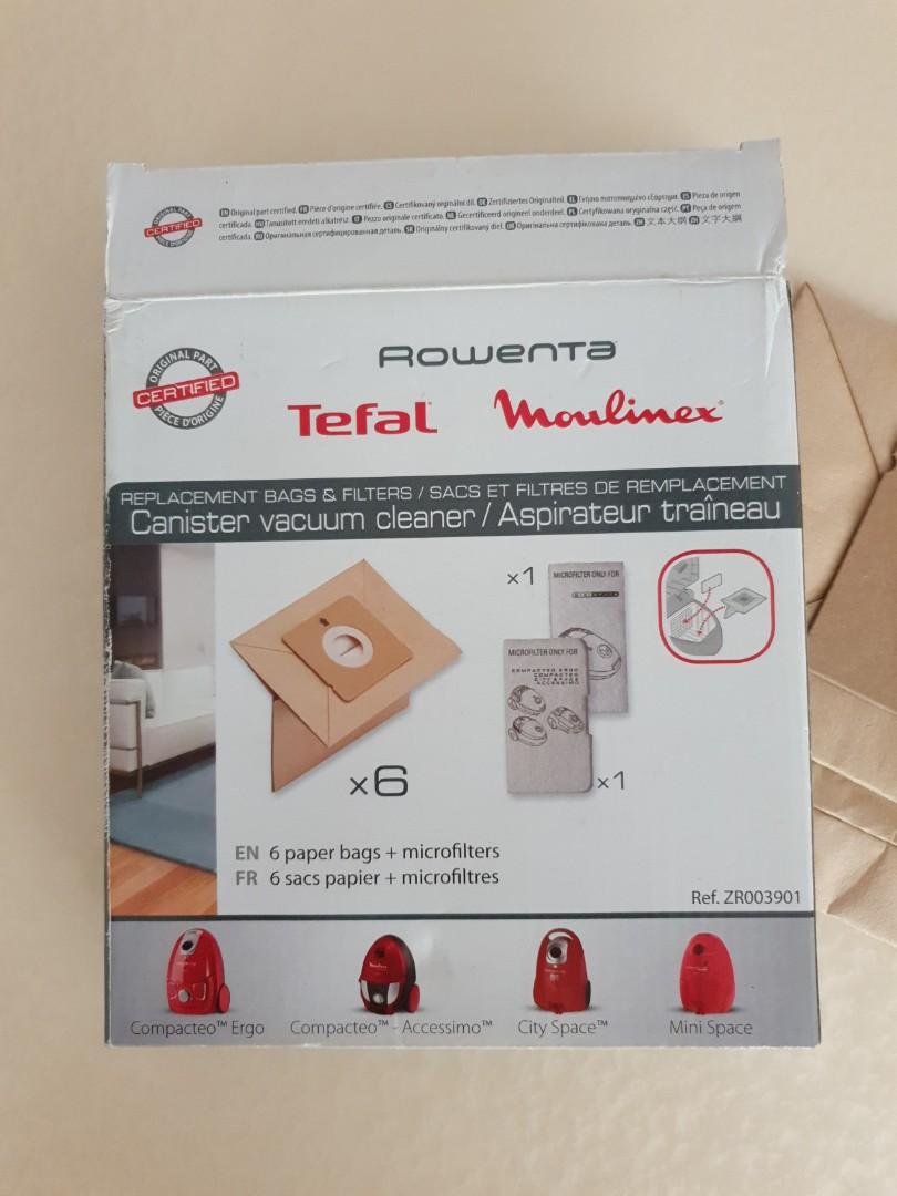 Rowena Tefal Moulinex Vacuum Cleaner Bag and Microfilter, TV & Home ...