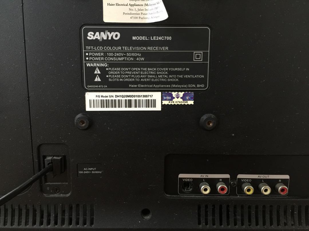 Sanyo TV/Computer monitor 17”, Computers & Tech, Parts & Accessories ...